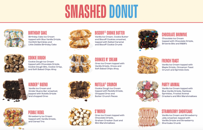 SMASHED Menu – Yonutz Donuts and Ice Cream